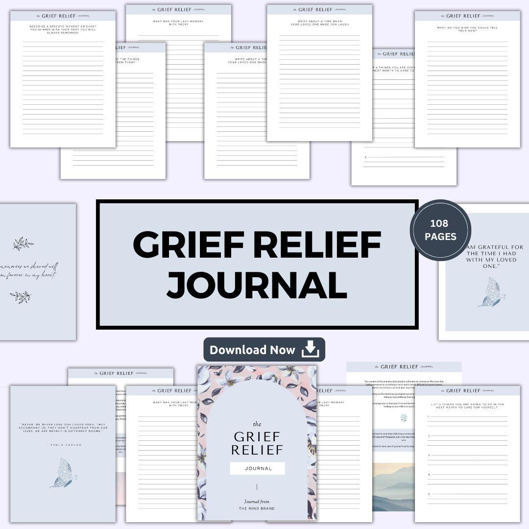 Grief Journal | Printable Grief Workbook for Healing | Grief Care Package Gift | Guided Grief ...