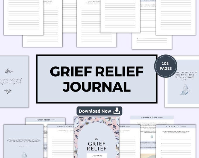 Grief Journal Printable | Bereavement Therapy | Grief and Loss | Memory ...