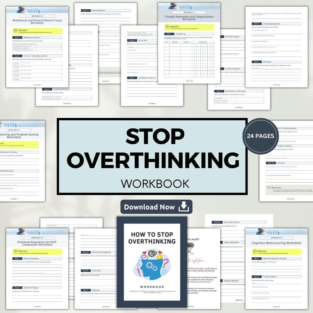 Overthinking Mega Bundle: 300+ Pages to Stop Overthinking, Overcome ...