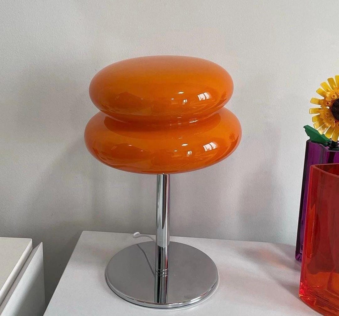 Orange Lamp, Donut Lamp, Vintage Lamp Retro Lamp, Bauhaus Lamp - Etsy