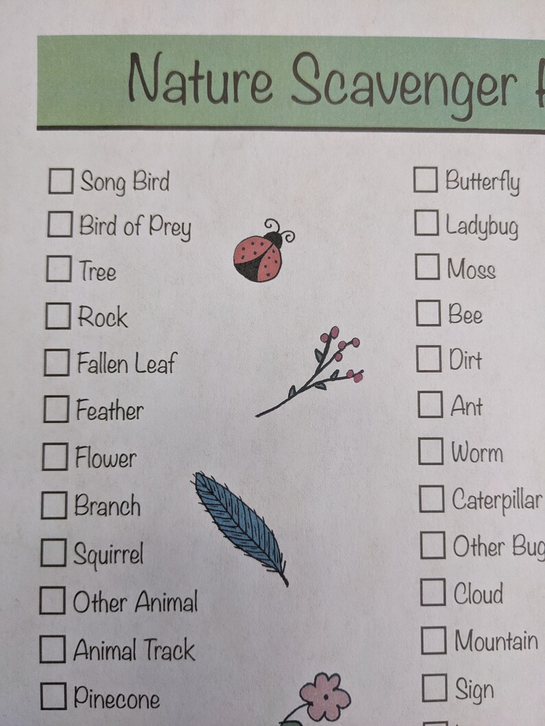 Nature Scavenger Hunt - Etsy