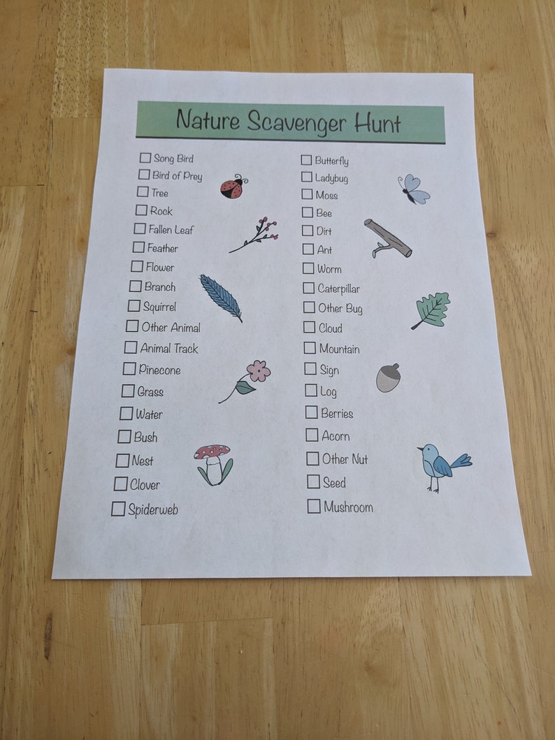 Nature Scavenger Hunt - Etsy