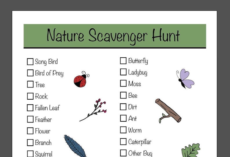 Nature Scavenger Hunt - Etsy