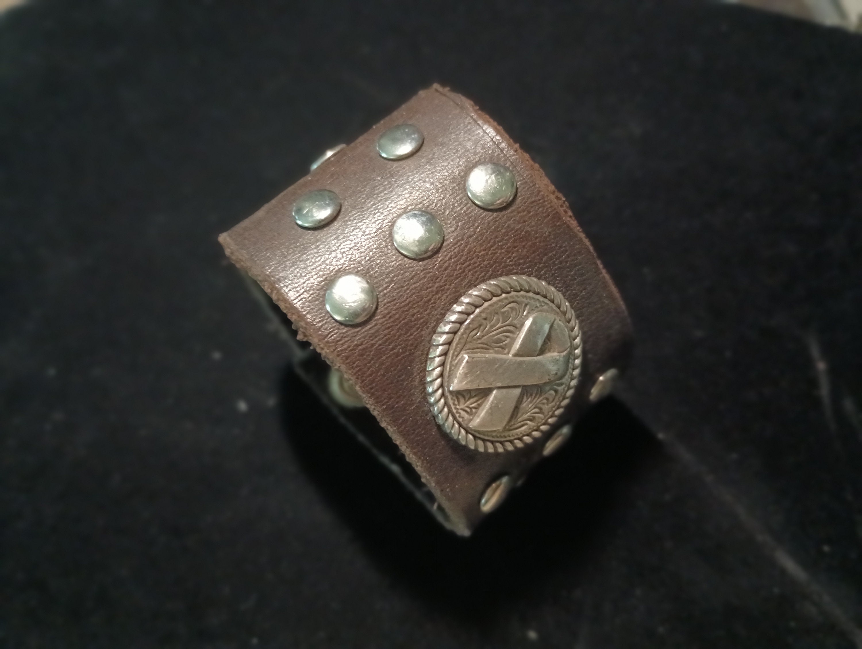 Brown Rivet Double Snap Ribbon Concho - Etsy