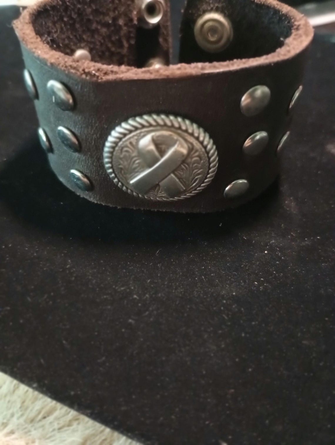 Brown Rivet Double Snap Ribbon Concho - Etsy