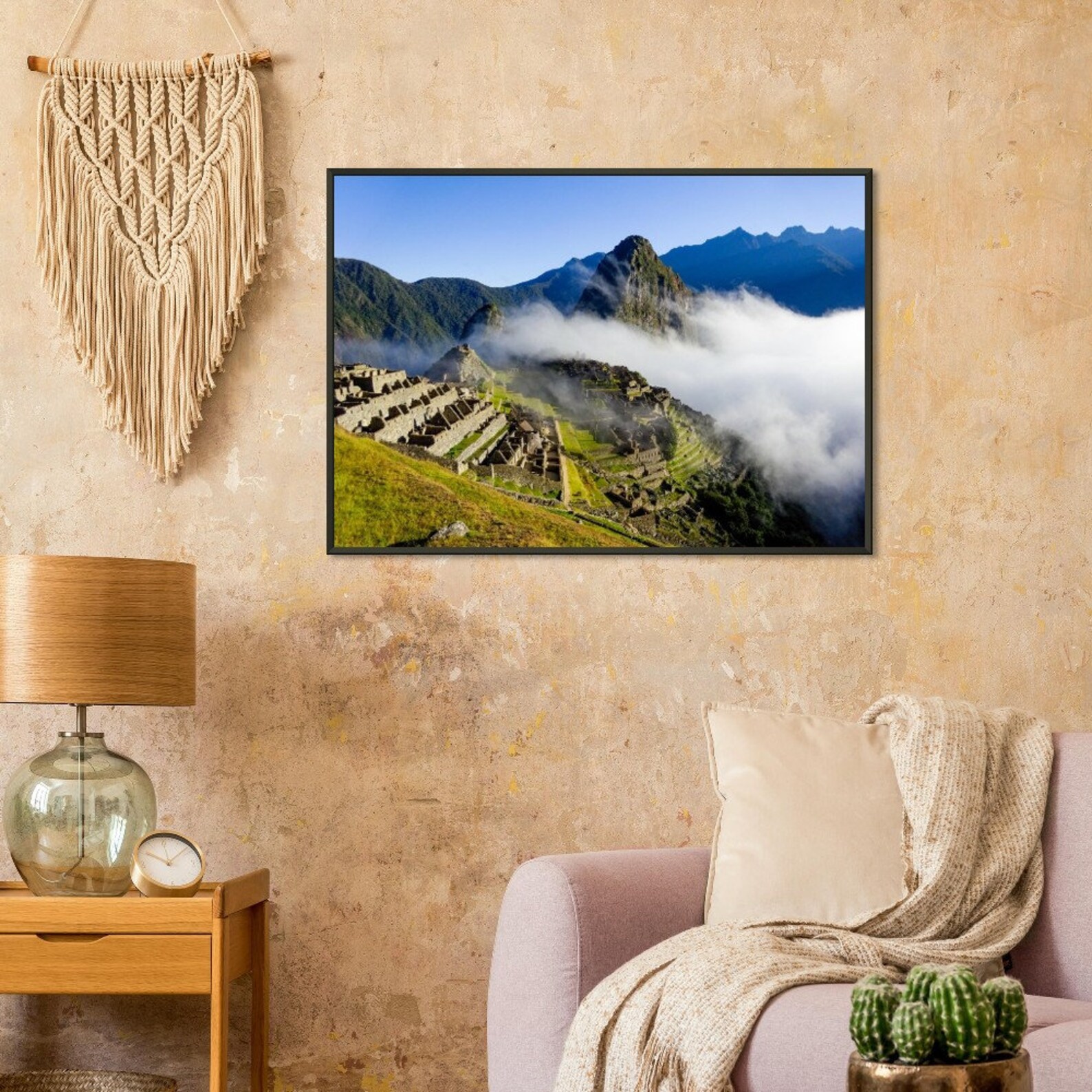 Machu Picchu Canva, Poster and Framed Photo Print Peru South America ...