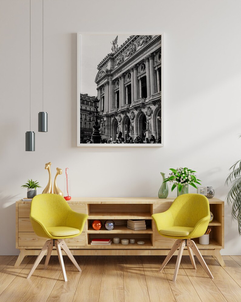 Paris Opera House Poster and Framed Photo Print Paris France Black ...