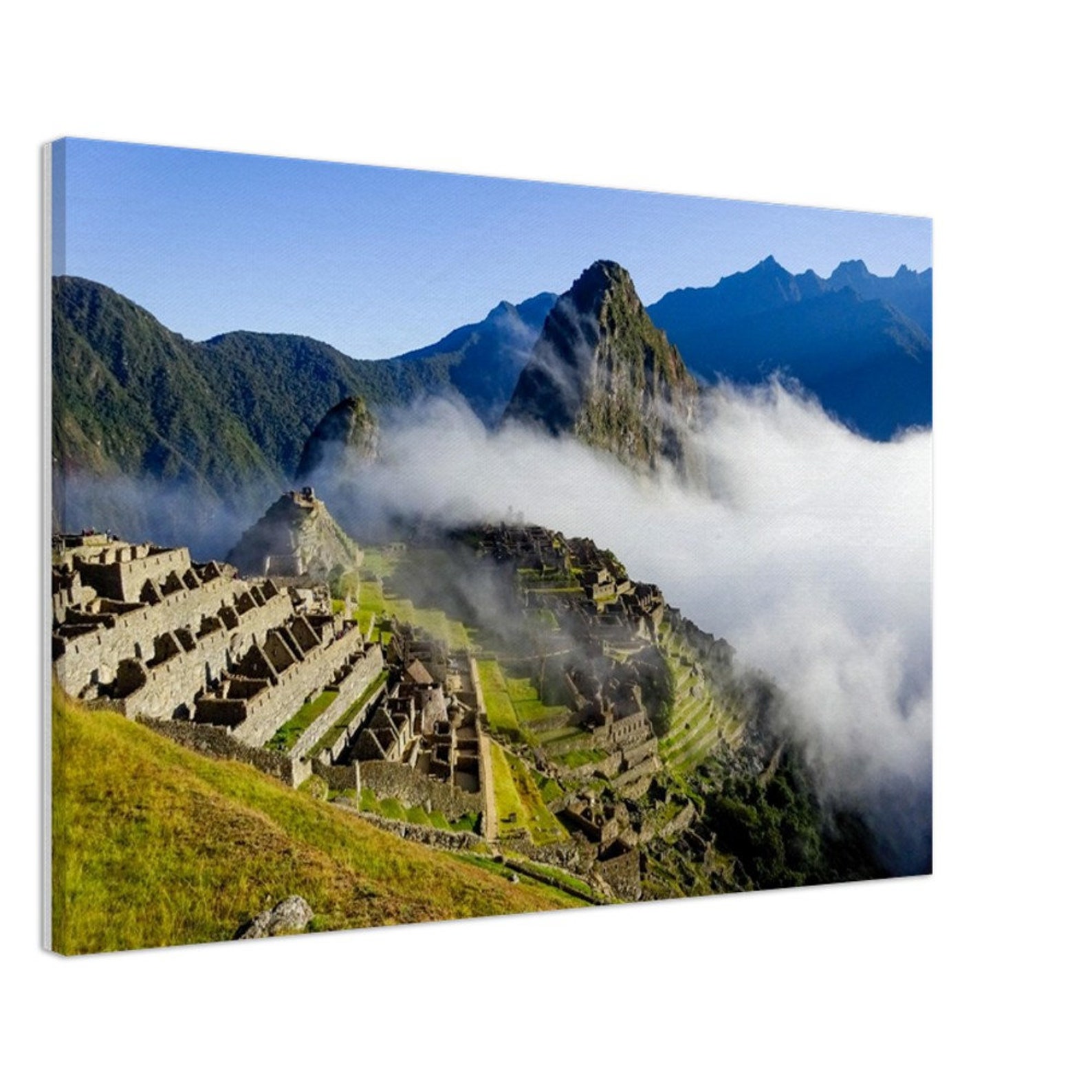Machu Picchu Canva, Poster and Framed Photo Print Peru South America ...