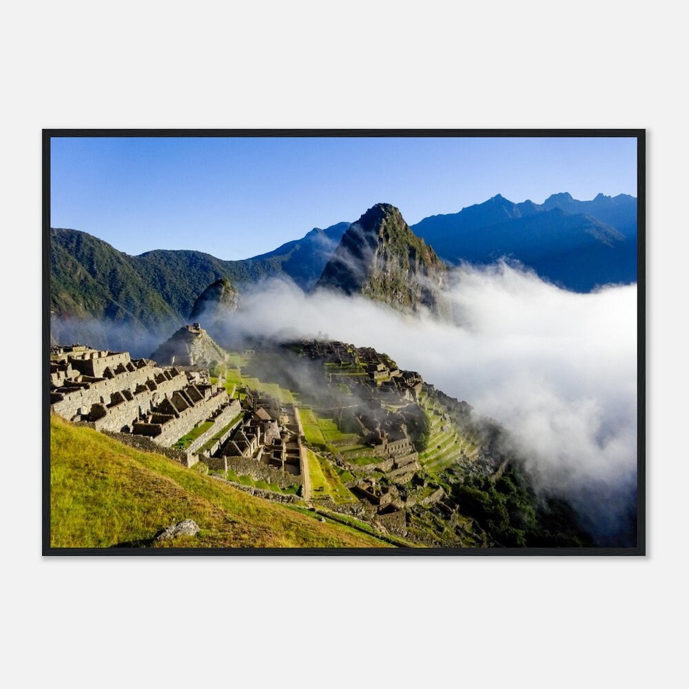 Machu Picchu Canva, Poster and Framed Photo Print Peru South America ...