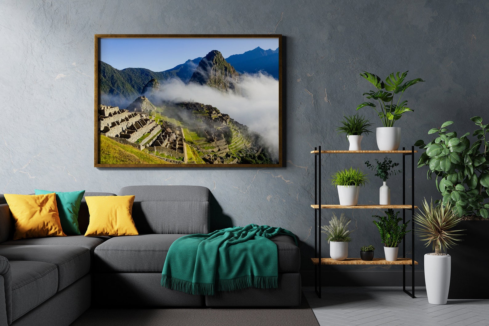 Machu Picchu Canva, Poster and Framed Photo Print Peru South America ...