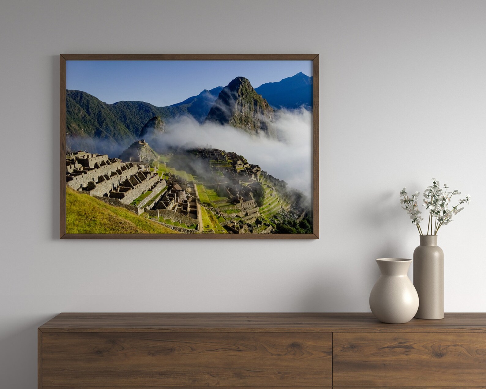Machu Picchu Canva, Poster and Framed Photo Print Peru South America ...