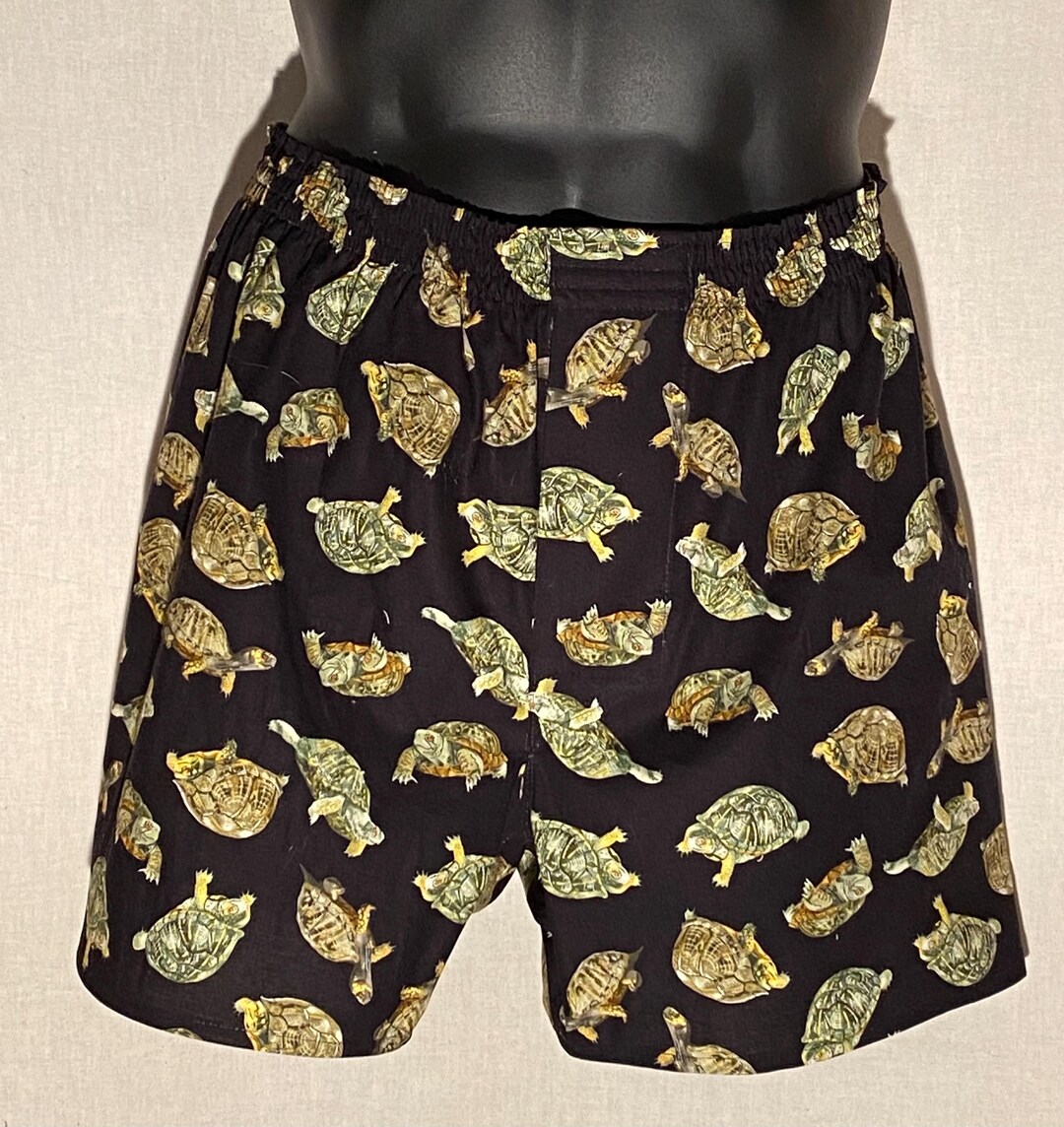 TURTLES Cotton Boxers - Tortoise, Box Turtle, Terrapin, Leatherback ...