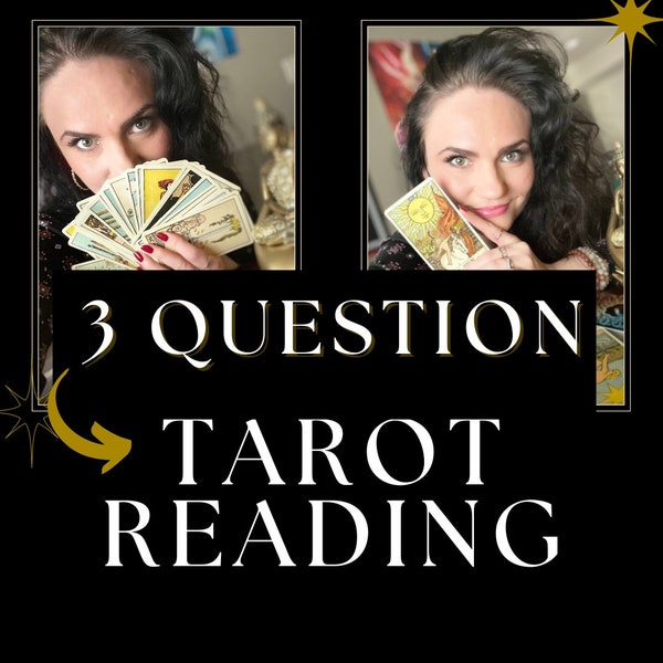 3 Questions Tarot Reading Same Hour Detailed Psychic Etsy
