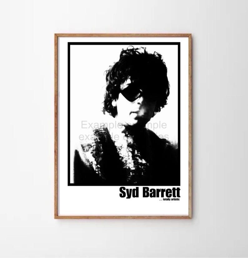 Syd Barrett Pink Floyd Psych Handmade Print Music Poster Wall Art 60s ...