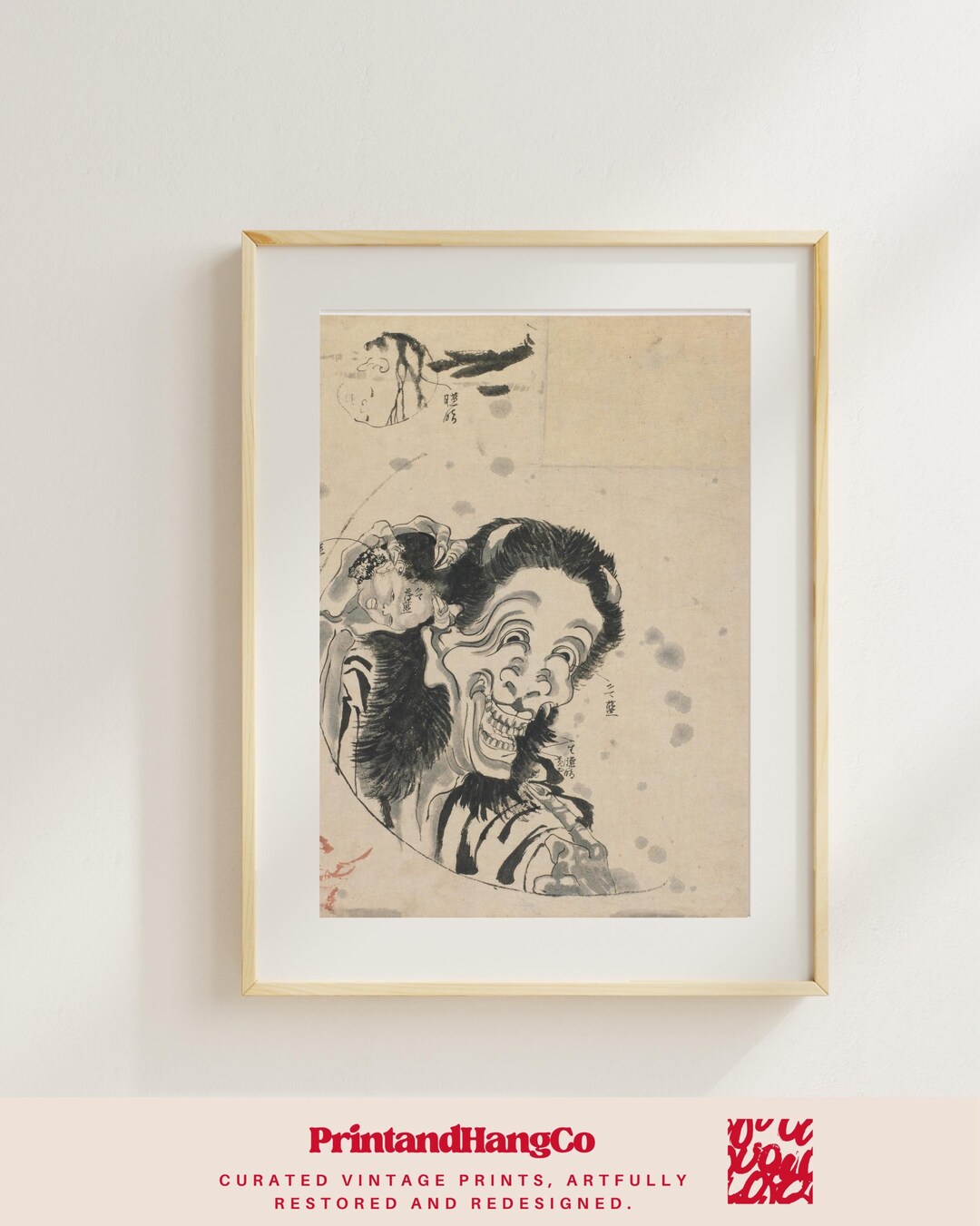 Japanese Yokai Art Print | Vintage Ghost Illustration | Creepy Ukiyo E ...
