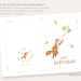Fox Printable Birthday Card, Girl Butterfly Theme | Instant Download - Etsy