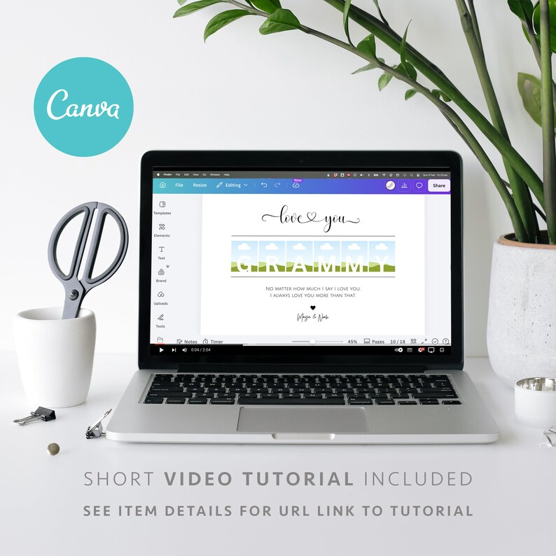 Editable Canva Template, Poster Gift for Mother, Any 5 Letters, Digital ...