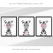 Black and White Pink ZEBRA Printable Wall Art Set of 3, Quirky Kids Art ...