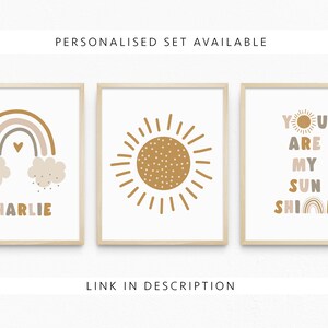 BOHO You Are My Sunshine Printable Wall Art Quote, Boho Sun Rainbow ...