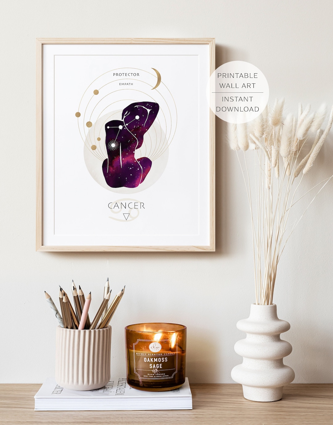 CANCER Goddess of WATER She is Cancer Zodiac Star Sign - Etsy