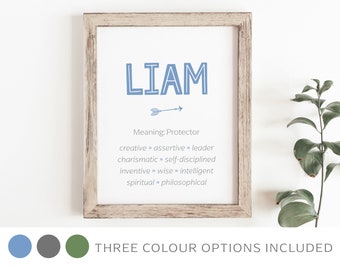 Liam Name Art - Etsy