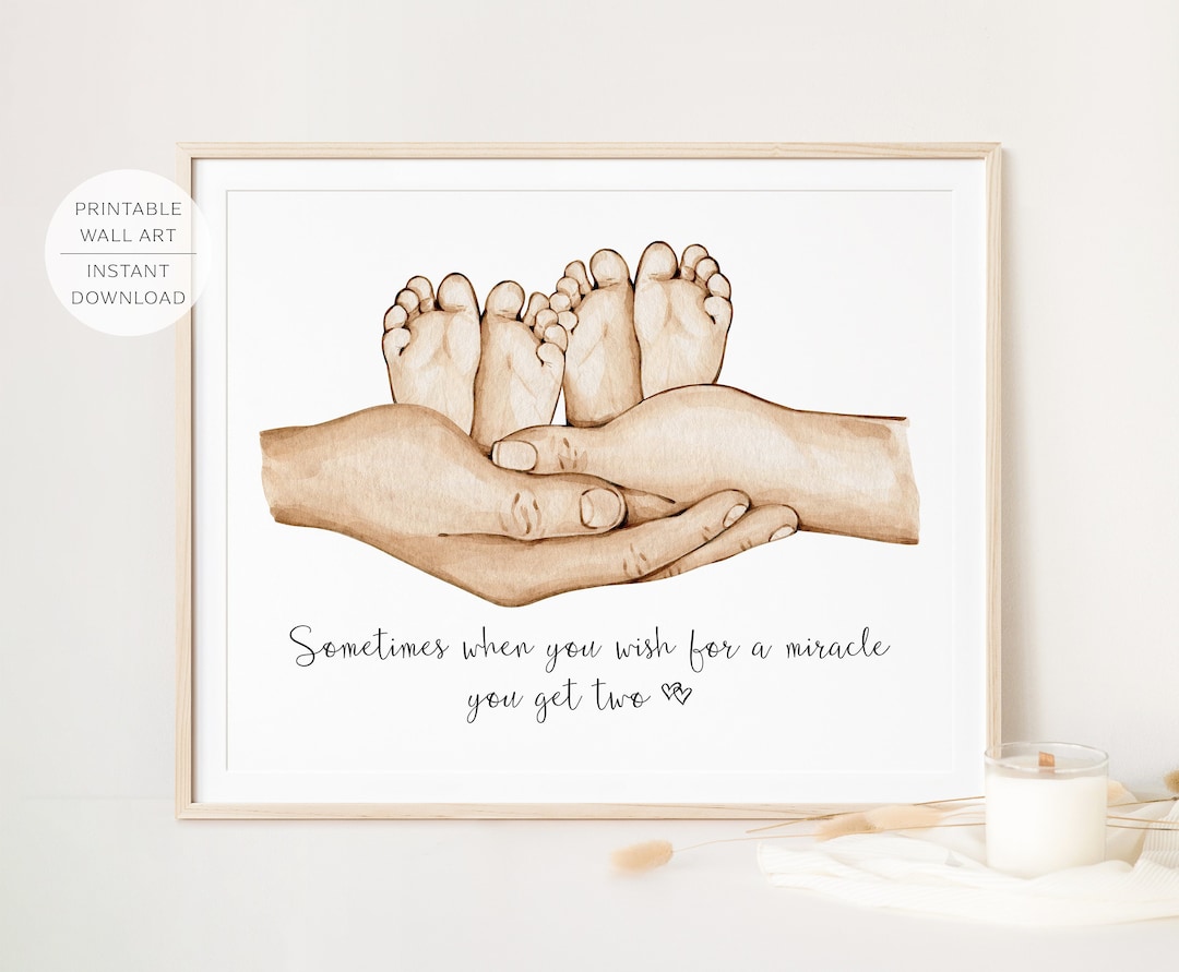 TWIN Babies Feet Sketch Family Line Art Mum Dad Baby Twins - Etsy Australia