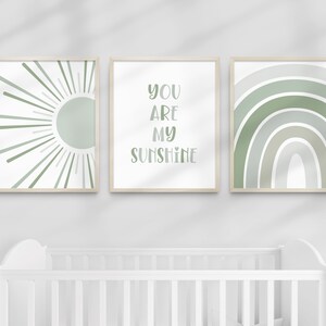 BOHO You Are My Sunshine Printable Wall Art Nursery Art Set - Etsy