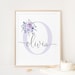 Soft Lilac Floral Rainbow Personalised Letter Name Printable Girls Wall ...