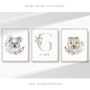 AUSTRALIAN Animal Chart Printable Wall Art Koala, Kangaroo, Kookaburra ...