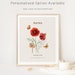 POPPY August Birth Month Flower Printable Wall Art, Water Poppy Birth ...