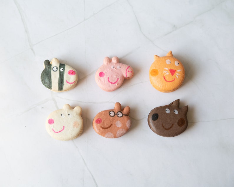 Peppa Pig and Friends French Macaron Template Bundle - Etsy