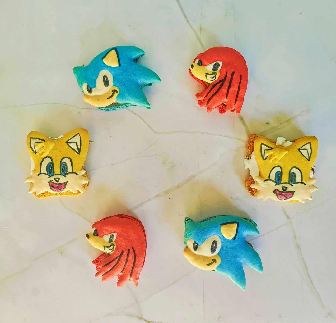 Sonic the Hedgehog and Friends French Macaron Template Bundle - Etsy