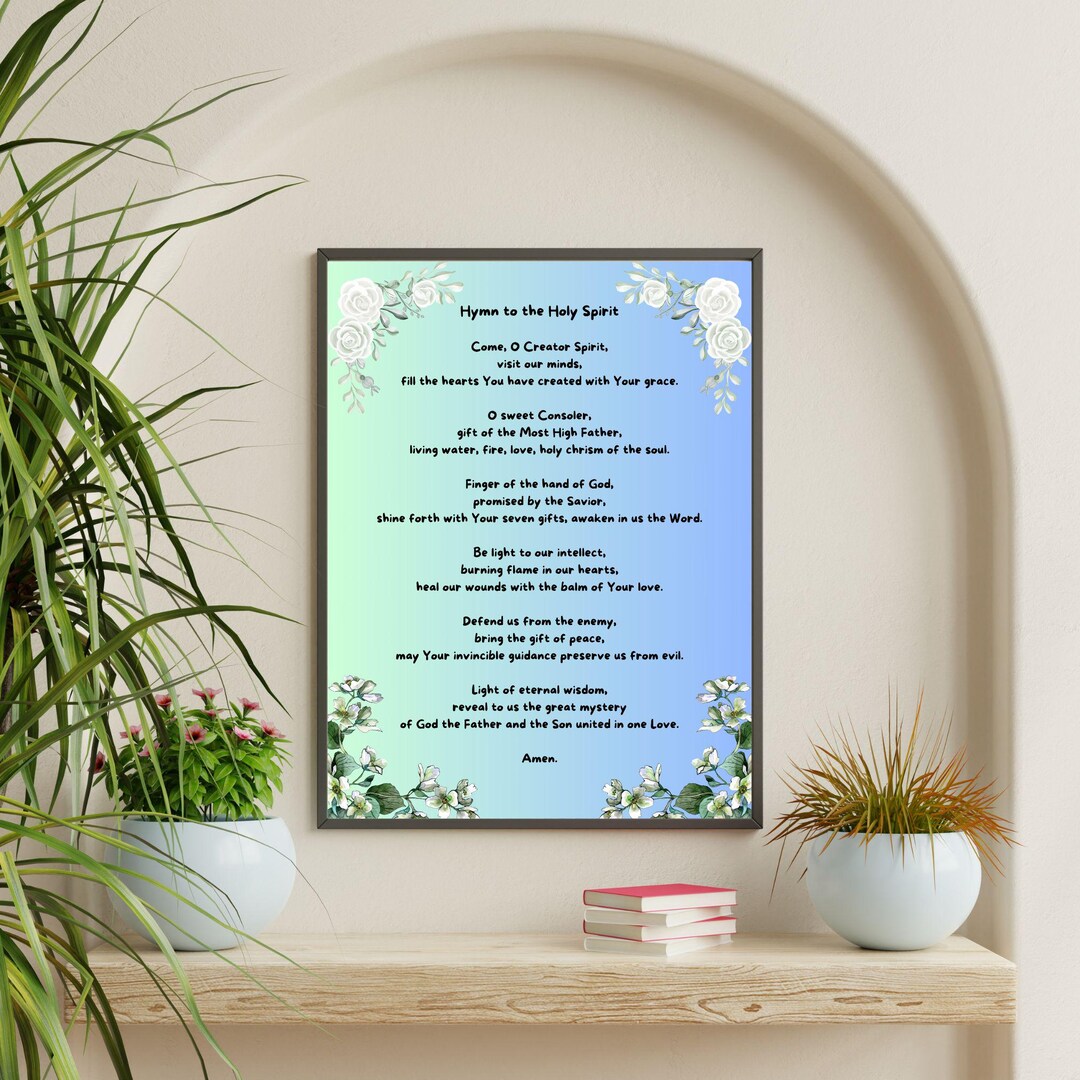 Hymn to the Holy Spirit Prayer Kit. Printable Devotional Art. Invoke ...