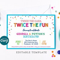 Joint Birthday Party Invitation Two Themes Sibling Birthday Invite ...