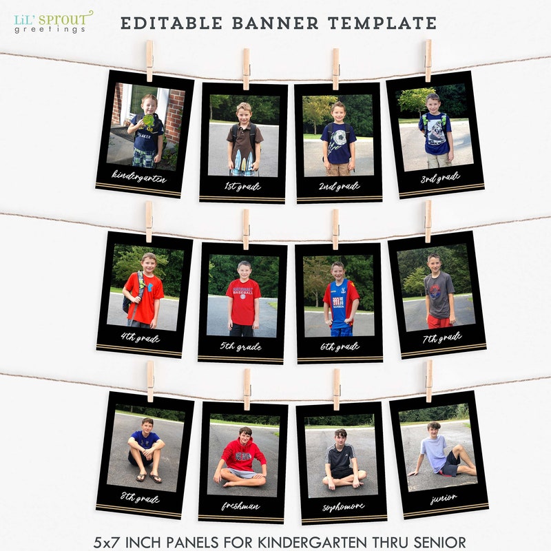 School Picture Banner - Etsy
