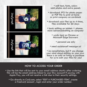 EDITABLE School Years Graduation Photo Banner Template 13 Panels for K ...