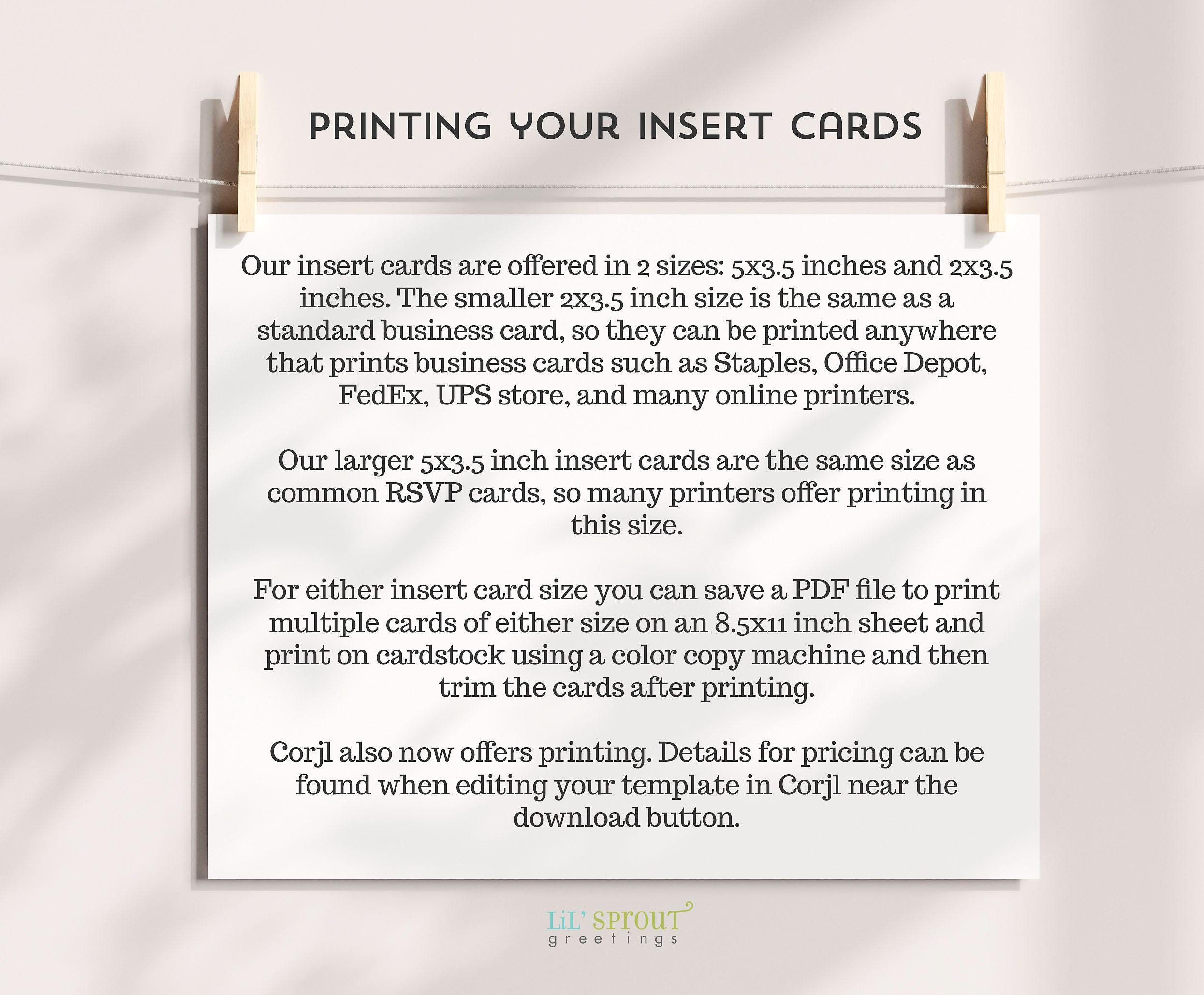 Boys Graduation Announcement Insert Card Template With Photo, Mini Grad ...