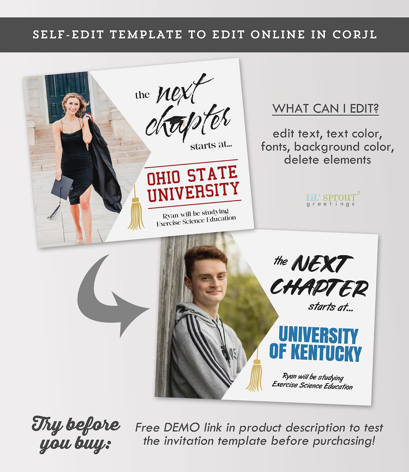 Graduation Next Chapter Printable Sign With Photo, 6 Sizes Included ...