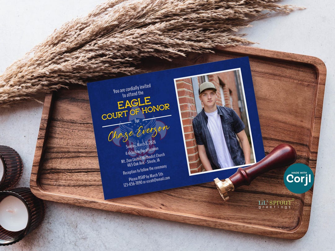 Scout Invitation for Court of Honor Award Ceremony or Banquet, Editable ...