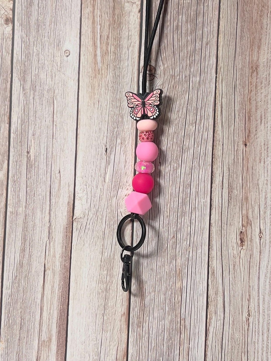 Pink Butterfly Lanyard, All Pink Hues so Cute for Teachers, Students ...