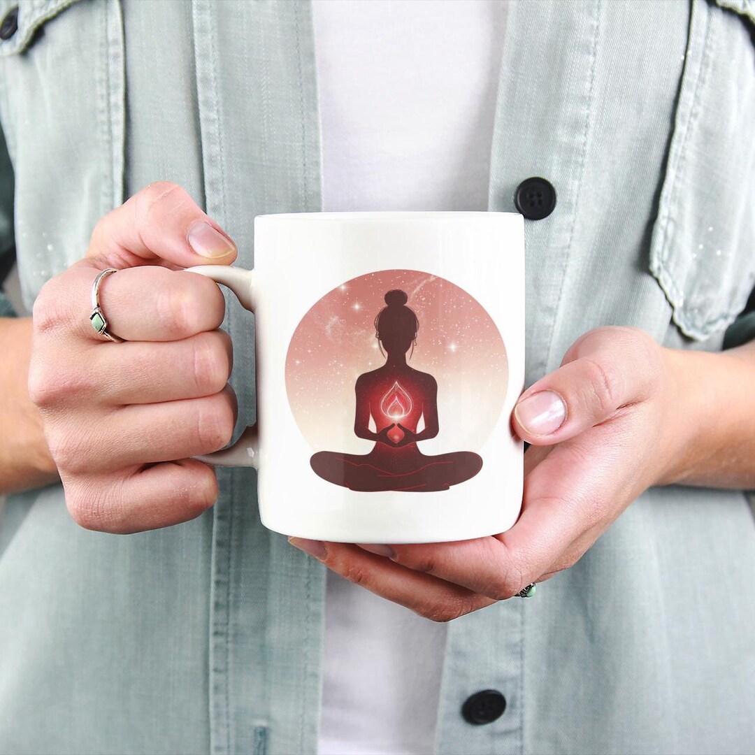 Zen Meditation Coffee Mug, Cosmic Art, Yoga Gift of Mindfulness - Etsy