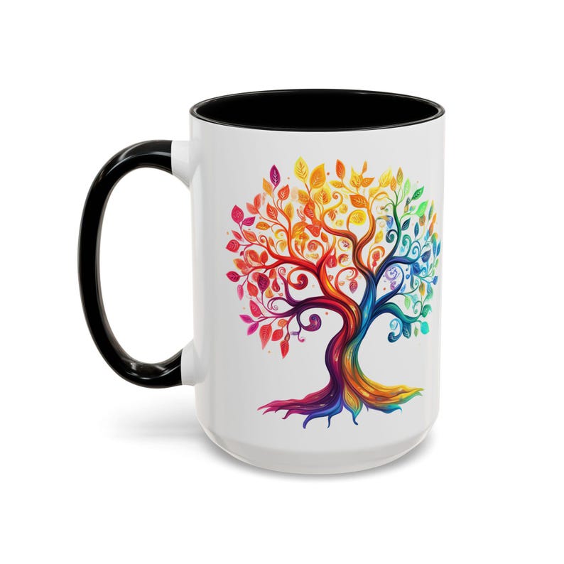 Colorful Tree of Life Coffee Mug - Unique Zen Spiritual Gift - Etsy