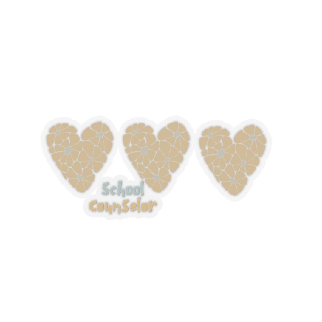 School Counselor Kiss-cut Stickers - Heart Gift, Back to School ...