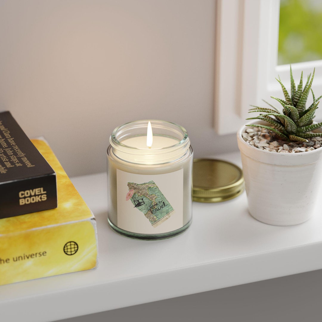 Scented Candles, Travel Map Design Wanderlust Candle, Adventure Home ...
