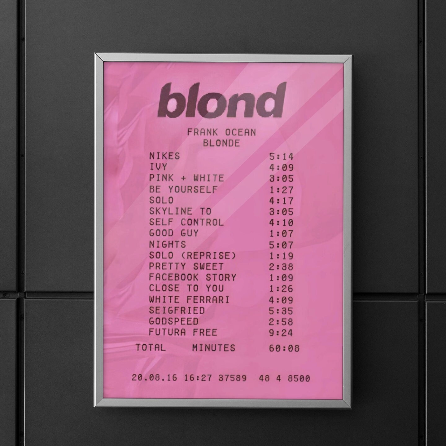 Vintage Pink Frank Ocean Blond Album Receipt Digital Download, Vintage ...