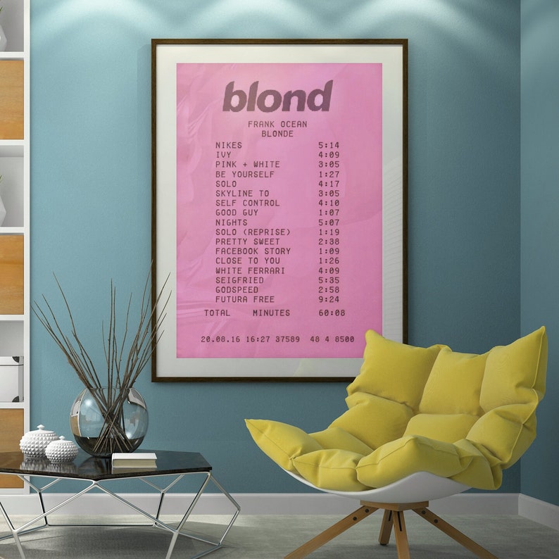 Vintage Pink Frank Ocean Blond Album Receipt Digital Download, Vintage ...