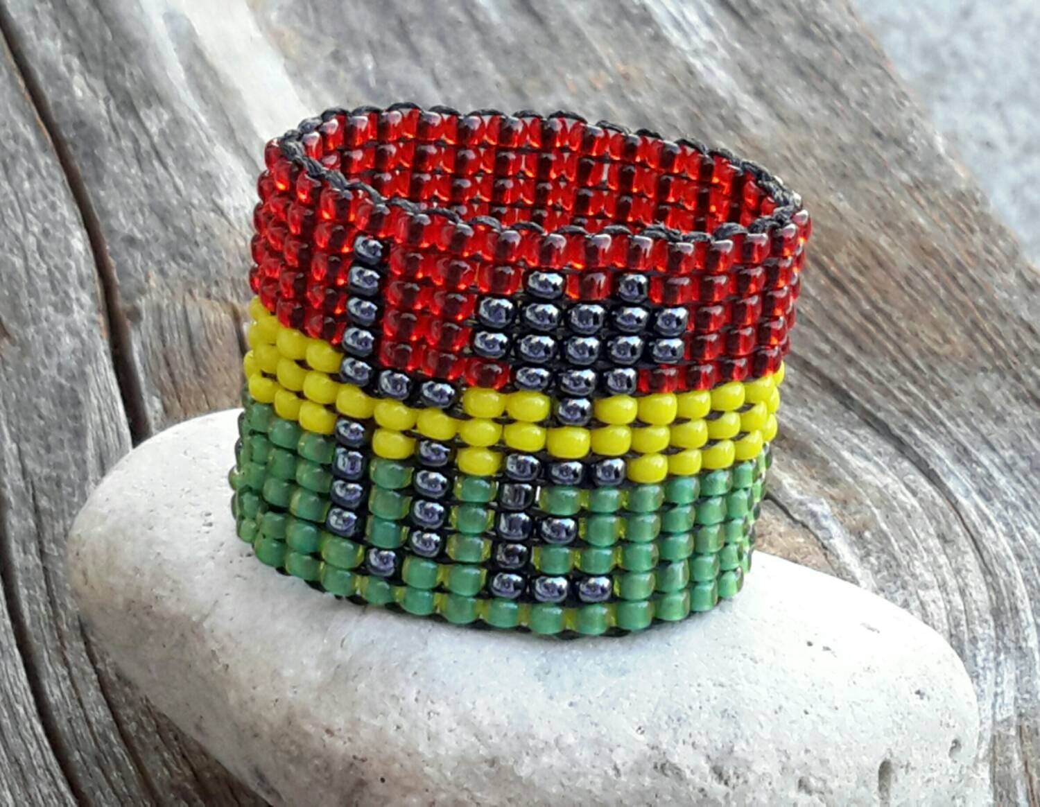 Rastafarian Love Heart Symbol Bob Marley Reggae Handmade Bead - Etsy