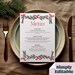 Editable Christmas Menu Card Festive Holiday Dinner Template Design - Etsy