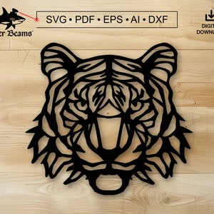 Animal Heads Bundle 1 Cut Paper File - Digital Download (ai, PDF, DXF ...