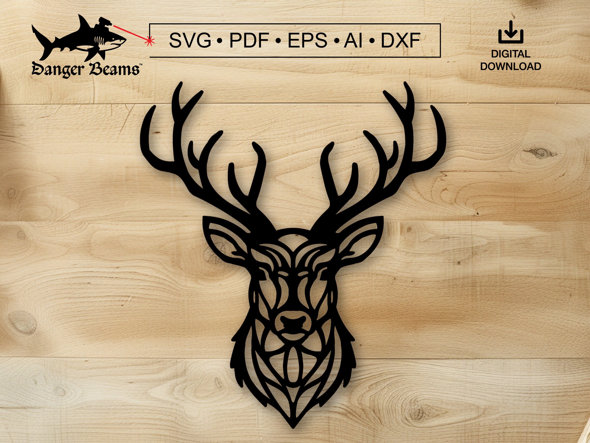 Animal Heads Bundle 1 Cut Paper File - Digital Download (ai, PDF, DXF ...